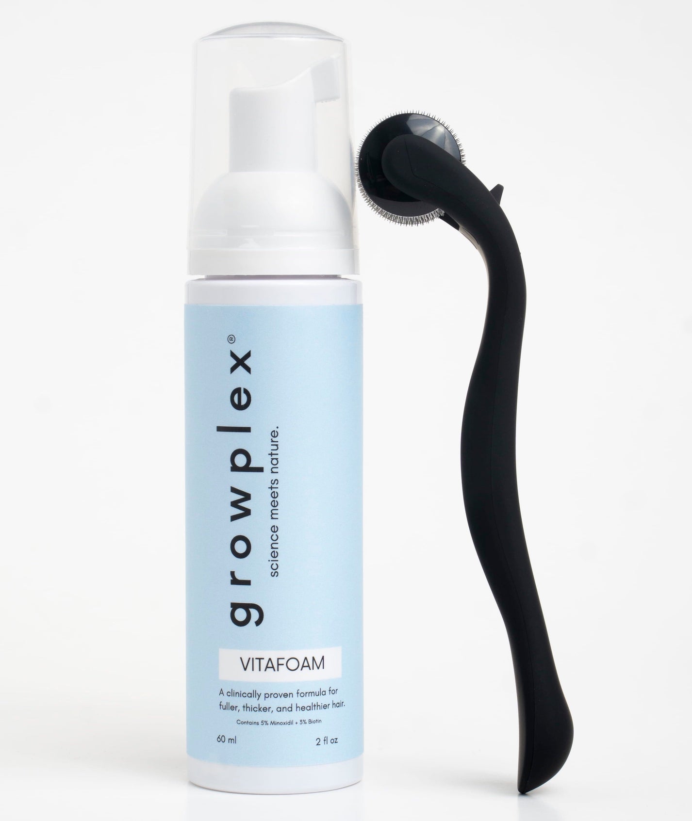VITAFOAM ™ & Scalp Roller Hair Growth Kit – Growplex